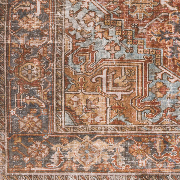 Joss & Main Mags Oriental Brick Red/Blue/Tan Area Rug & Reviews | Joss ...